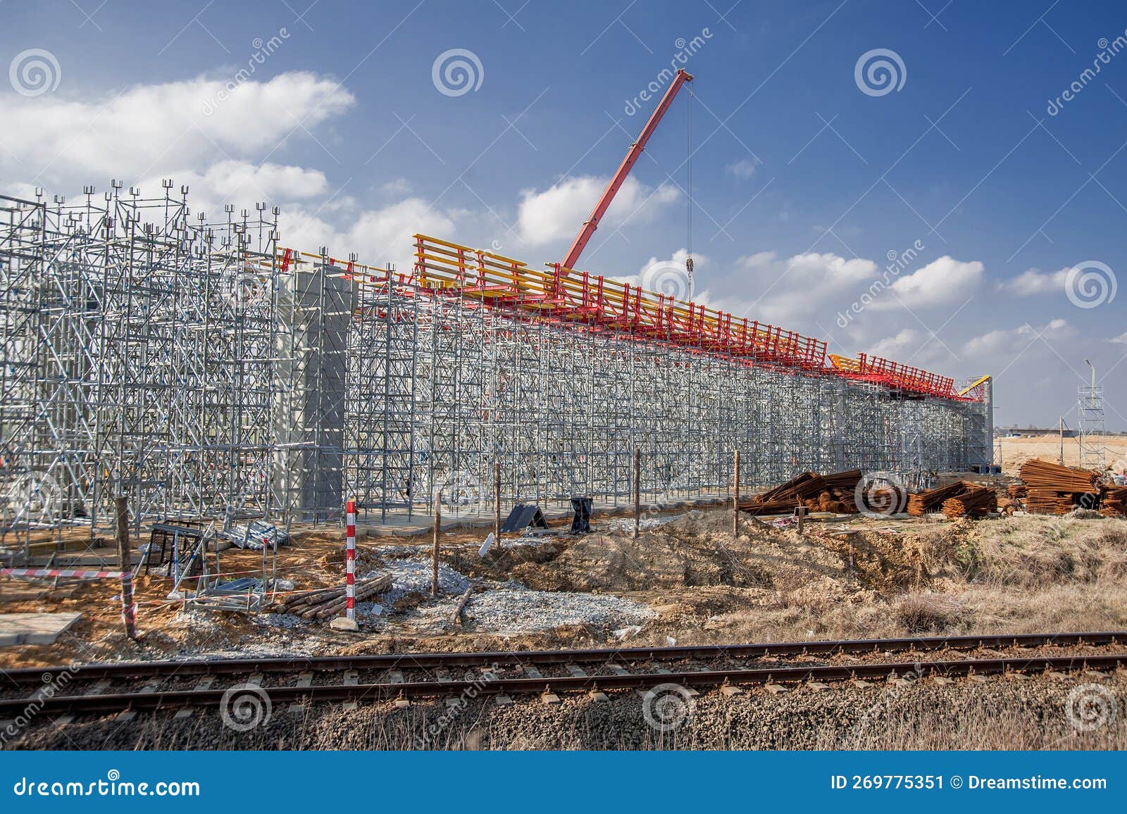 Monolithic Formwork and Scaffolding on the Construction Stock Image ...