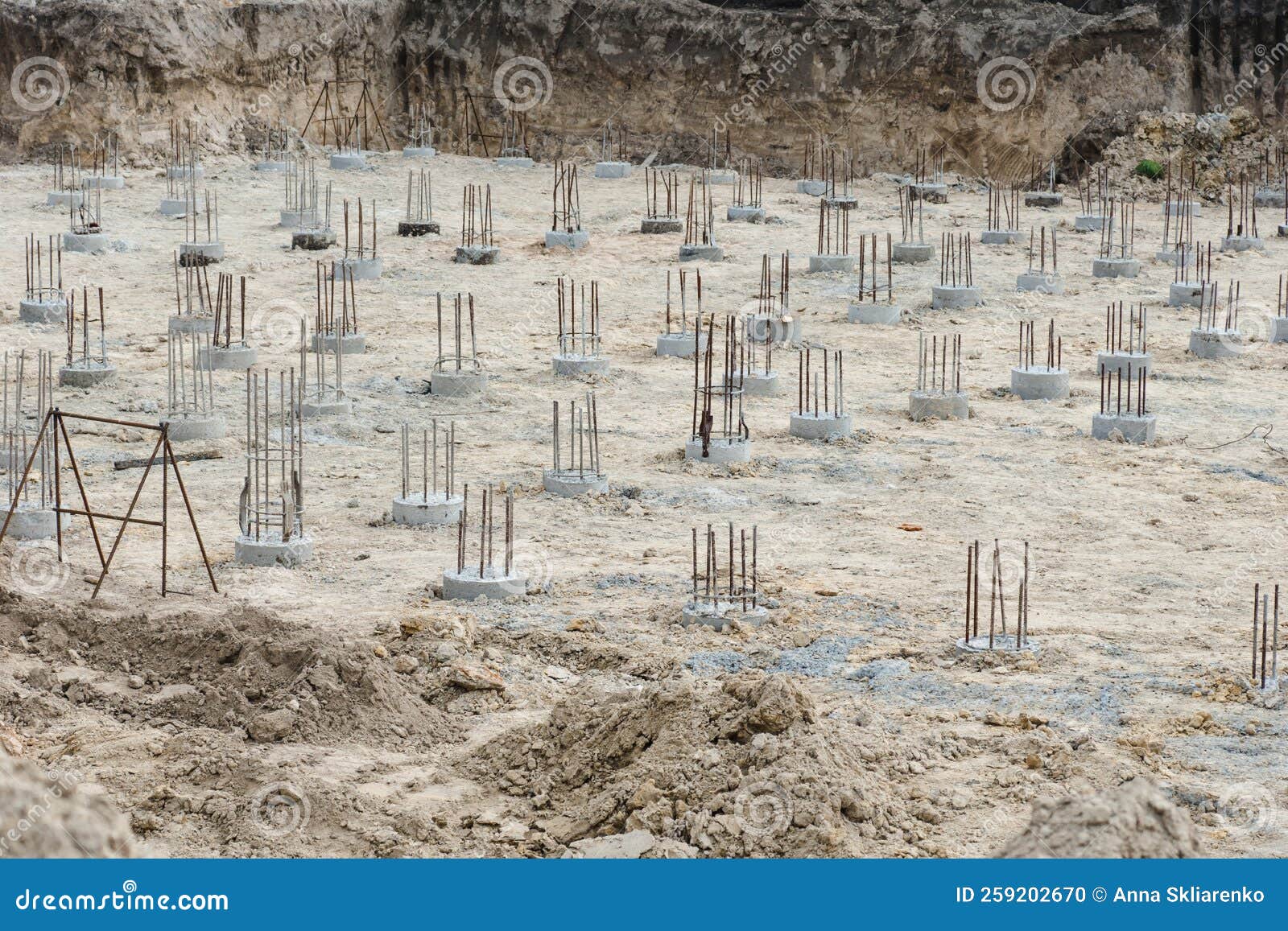 Monolithic Foundation with Metal Reinforcement Stock Photo - Image of ... Monolithic Foundation with Metal Reinforcement Stock Photo - Image of ...