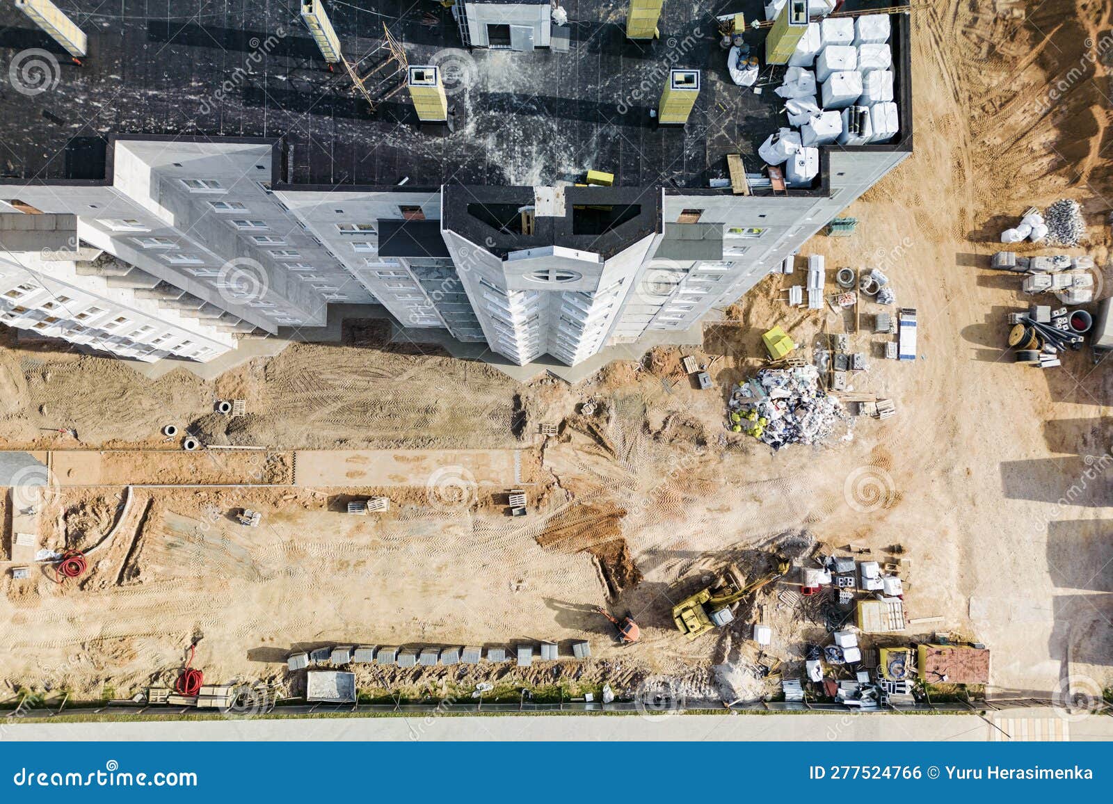 Monolithic Frame Construction of the Building. Solid Walls of Concrete ...
