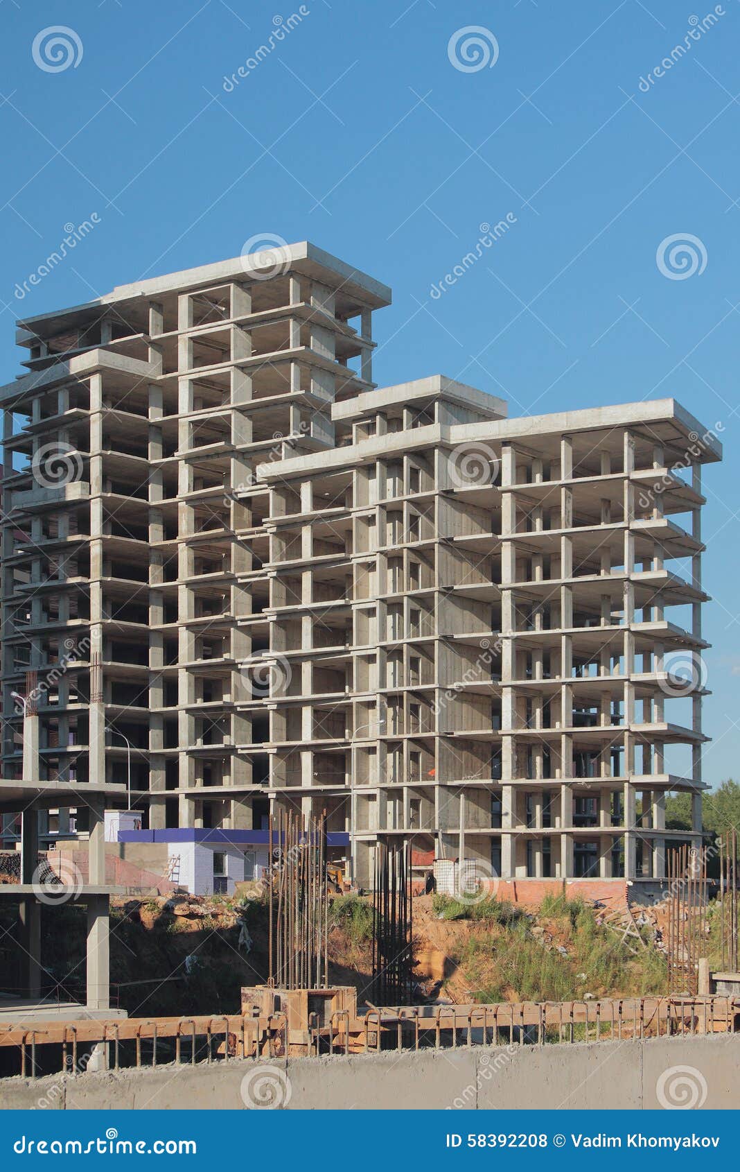 Monolithic Multystoried Framework of Building Stock Photo - Image of ...
