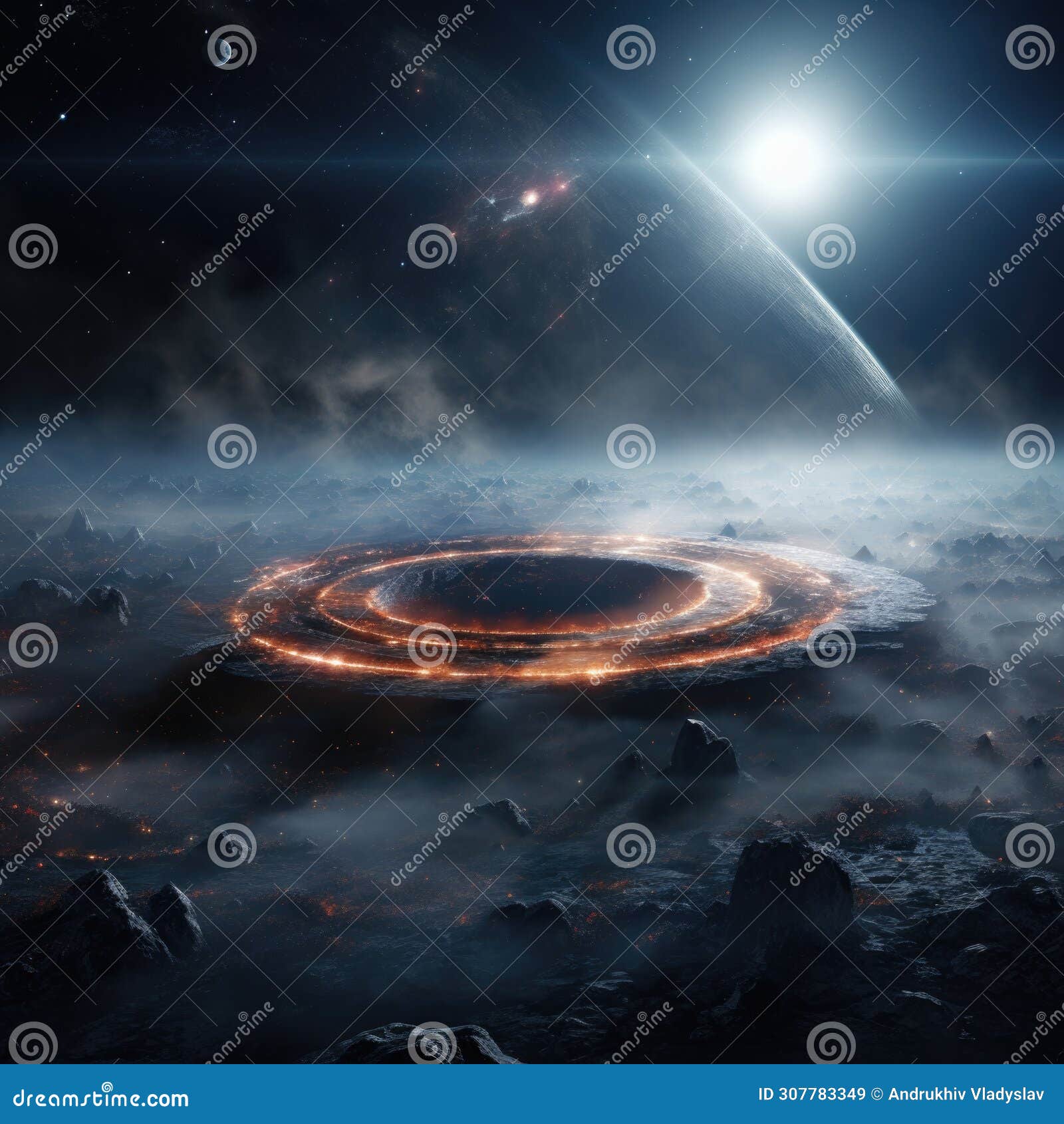 A Monolithic Object Floating in Space Surround Hd Wallpaper Stock ...