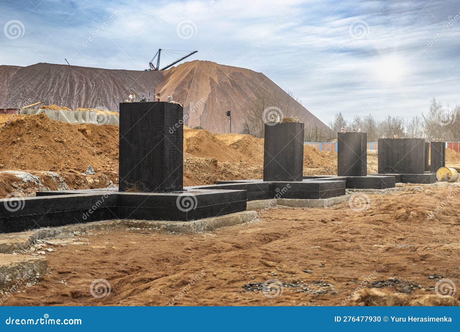 Monolithic Reinforced Concrete Foundation Waterproofed with Bituminous ...