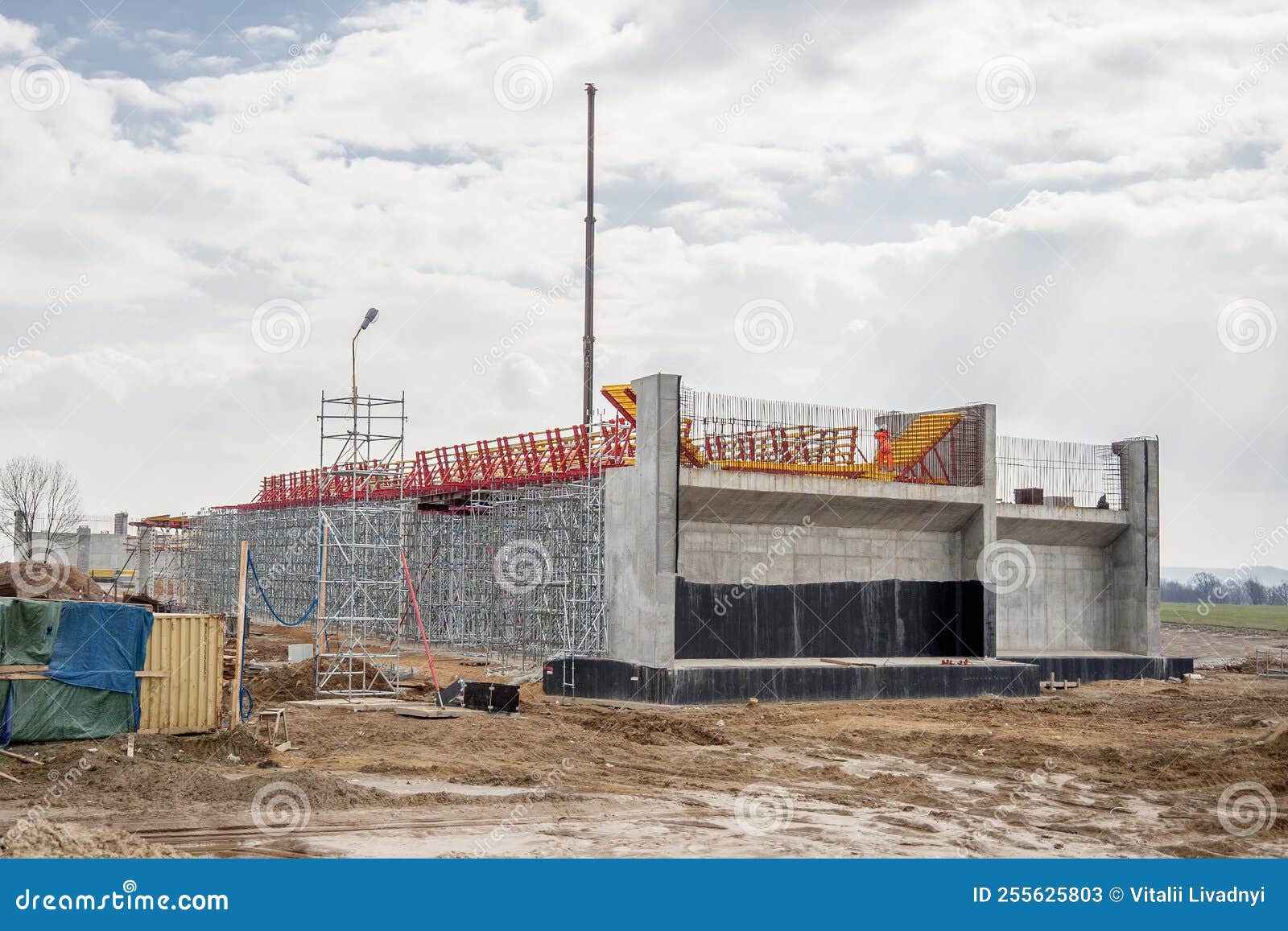Monolithic Structural Elements in the Construction Stock Image - Image ...
