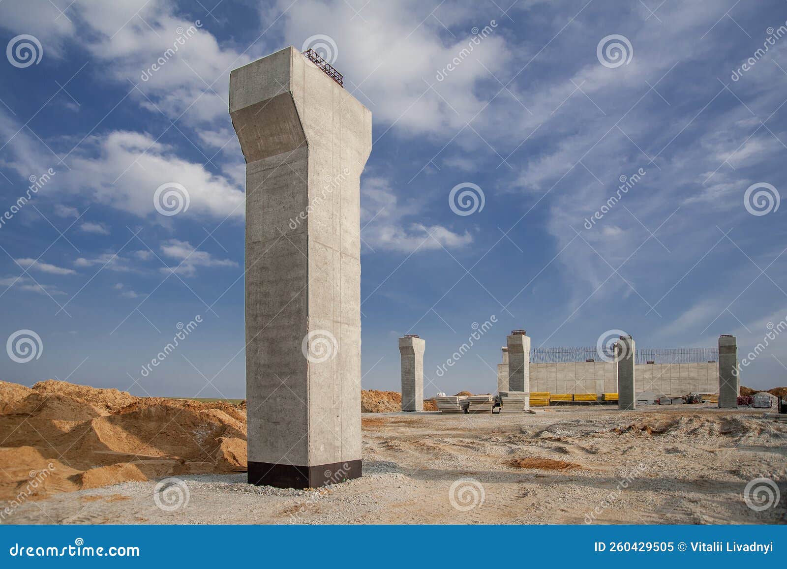 Monolithic Structural Elements and Formwork Stock Image - Image of ...