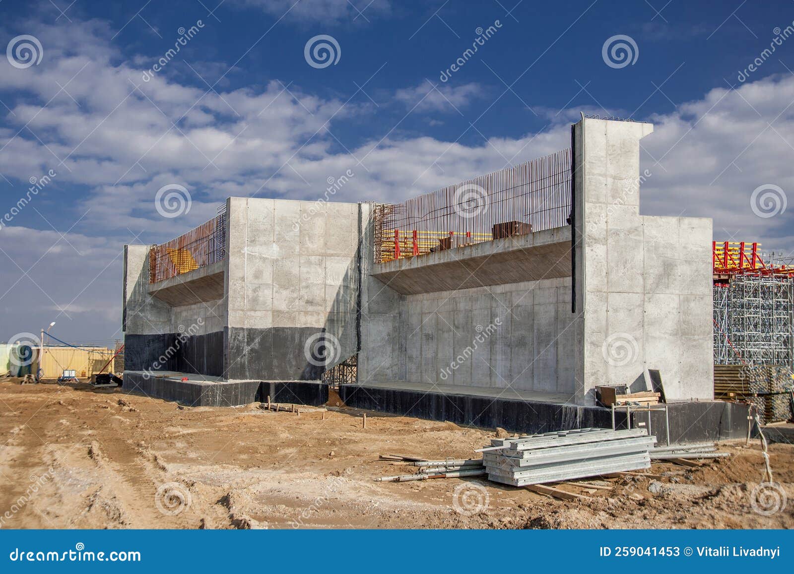 Monolithic Structural Elements and Scaffolding Stock Image - Image of ...