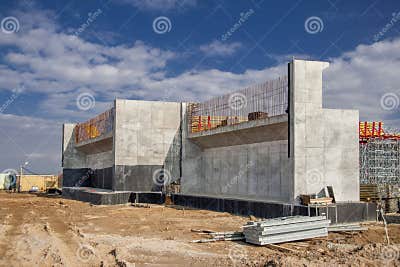 Monolithic Structural Elements and Scaffolding Stock Image - Image of ...