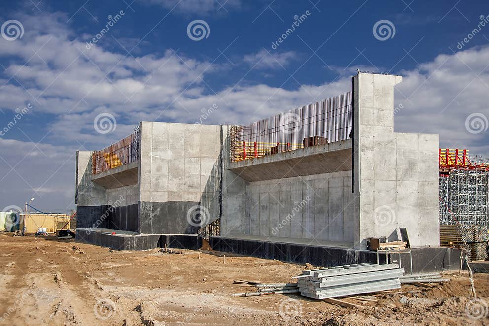 Monolithic Structural Elements and Scaffolding Stock Image - Image of ...