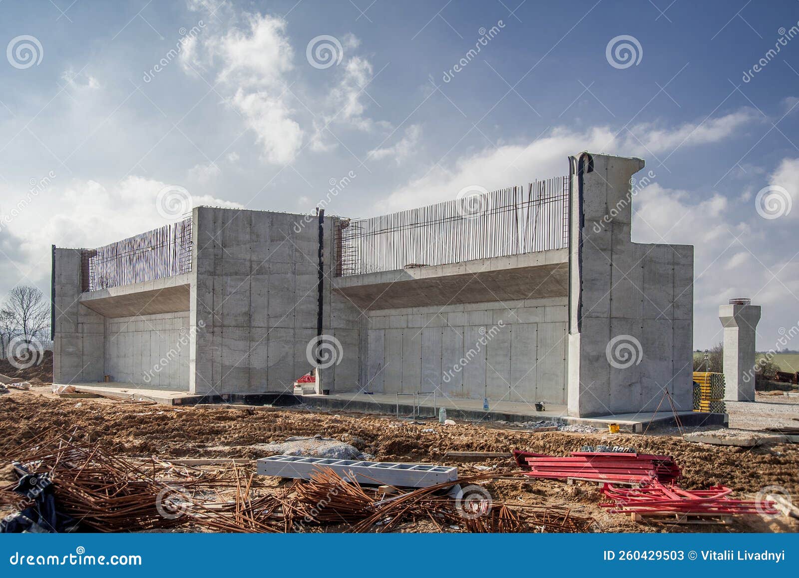 Monolithic Structural Elements and Scaffolding Stock Image - Image of ...