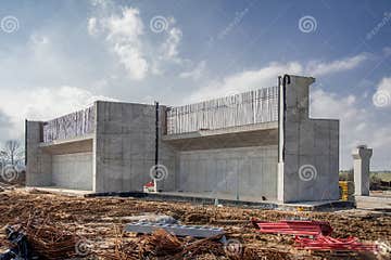 Monolithic Structural Elements and Scaffolding Stock Image - Image of ...
