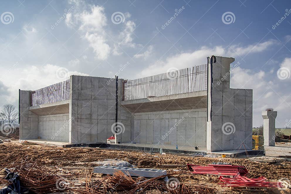 Monolithic Structural Elements and Scaffolding Stock Image - Image of ...