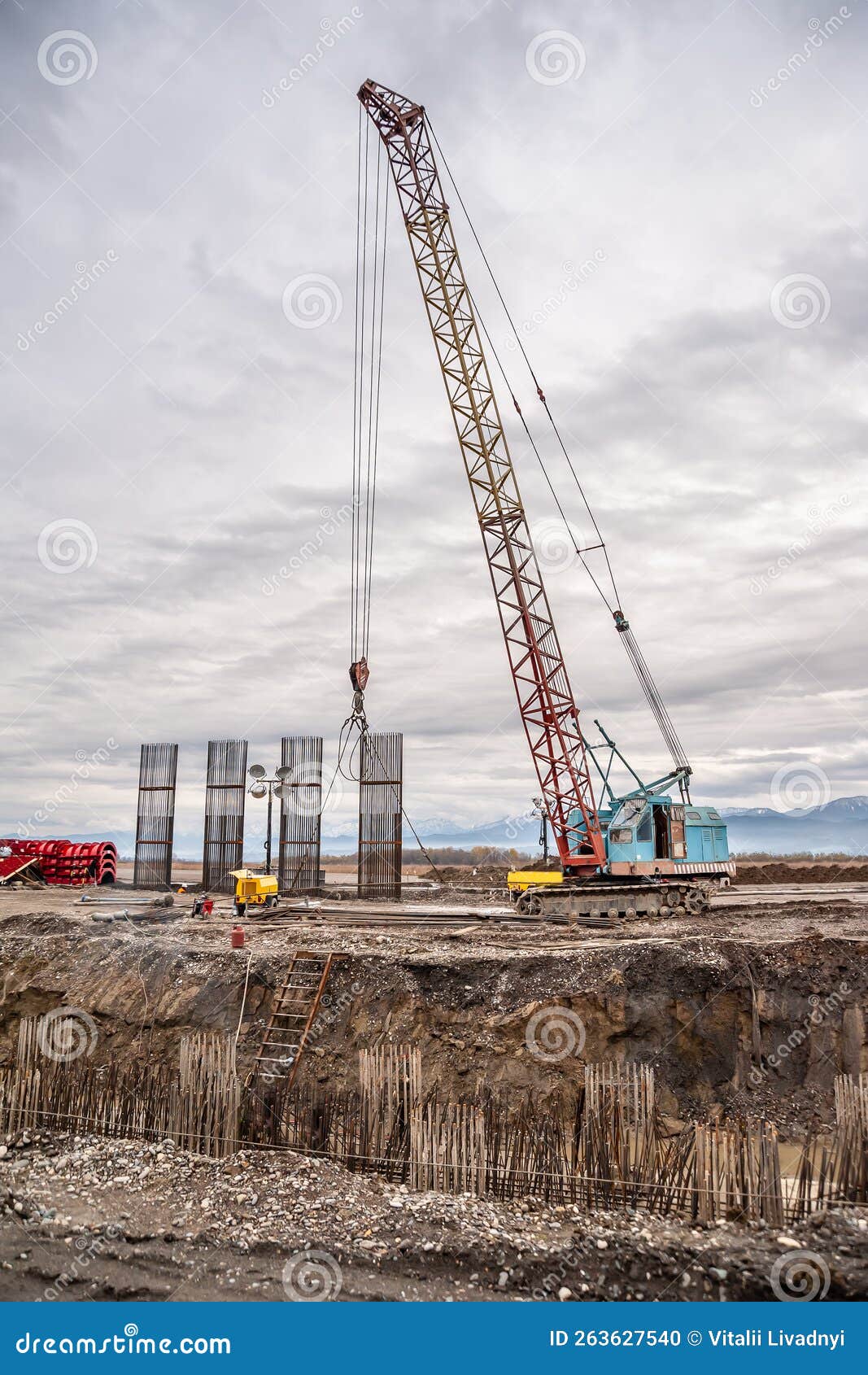 Monolithic Structural Elements and Scaffolding Stock Photo - Image of ...