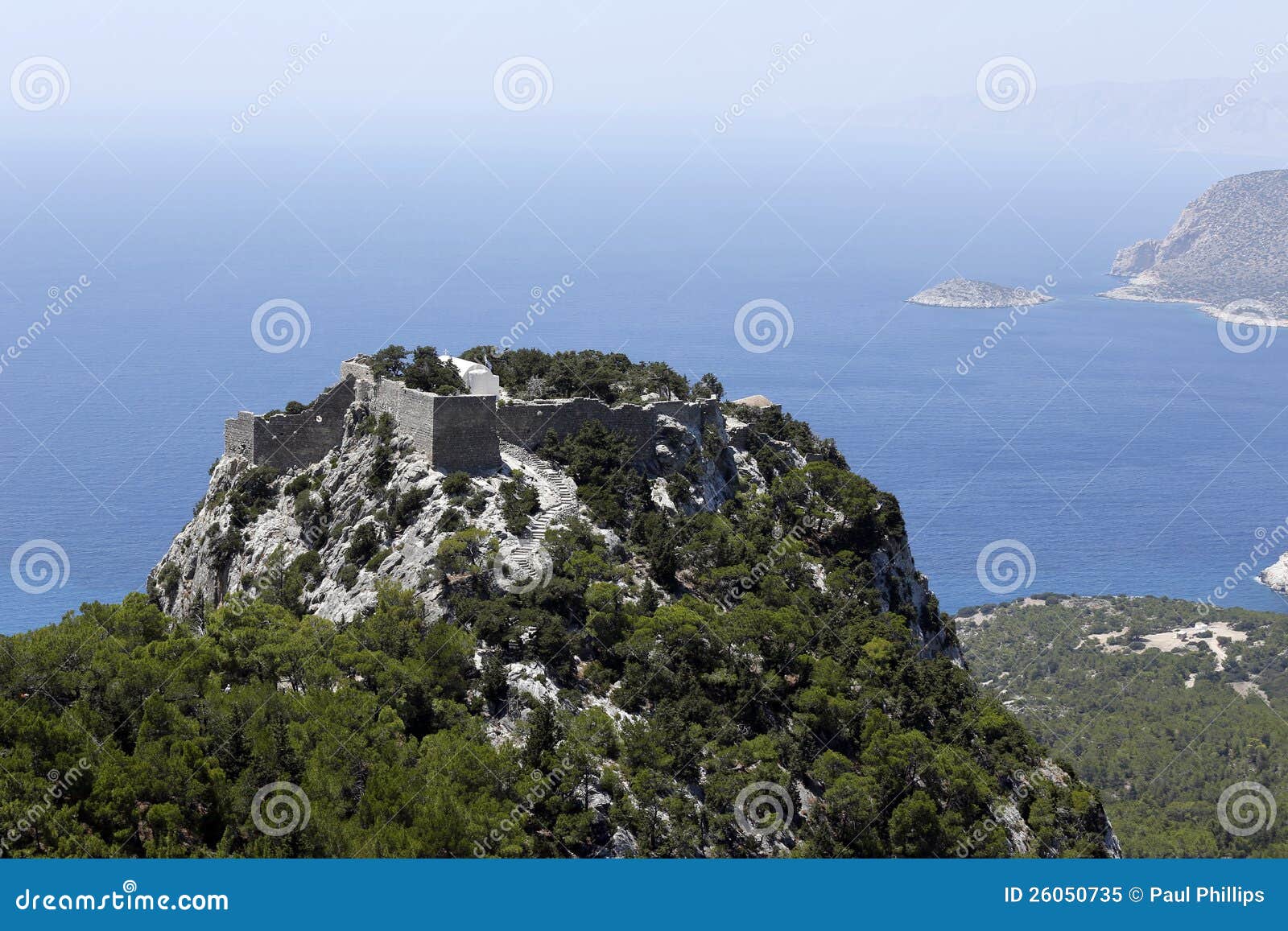 Monolithos Castle on Rhodes Stock Image - Image of venetian, castle ...