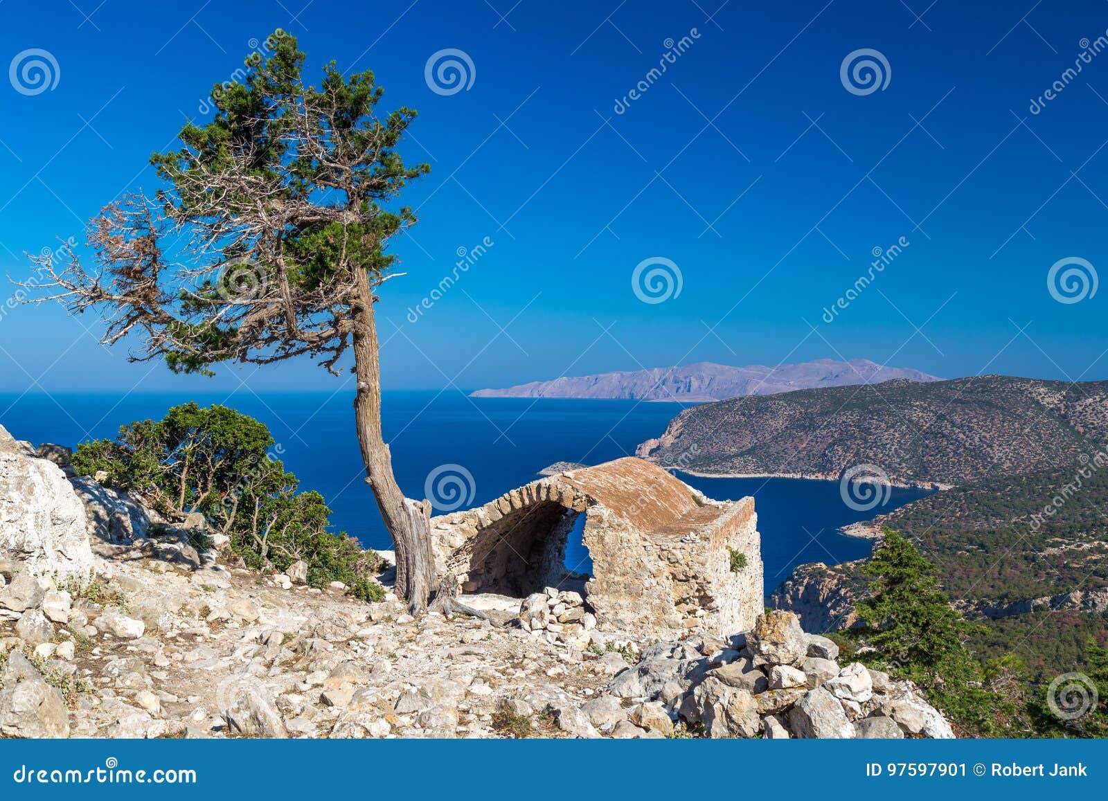 Monolithos, Rhodes stock image. Image of steep, aegean - 97597901