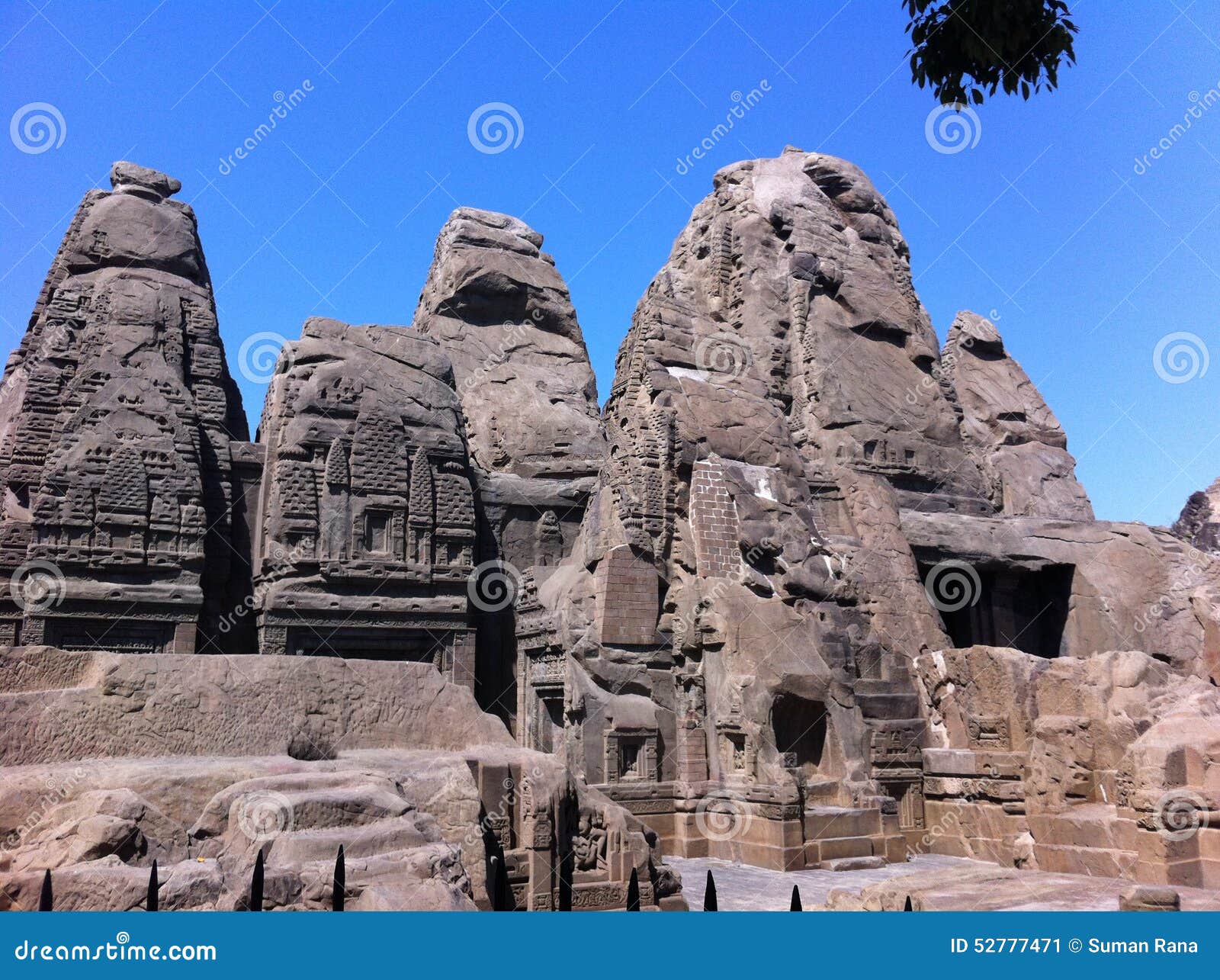 Monolitic temple stock image. Image of rock, monolitic - 52777471