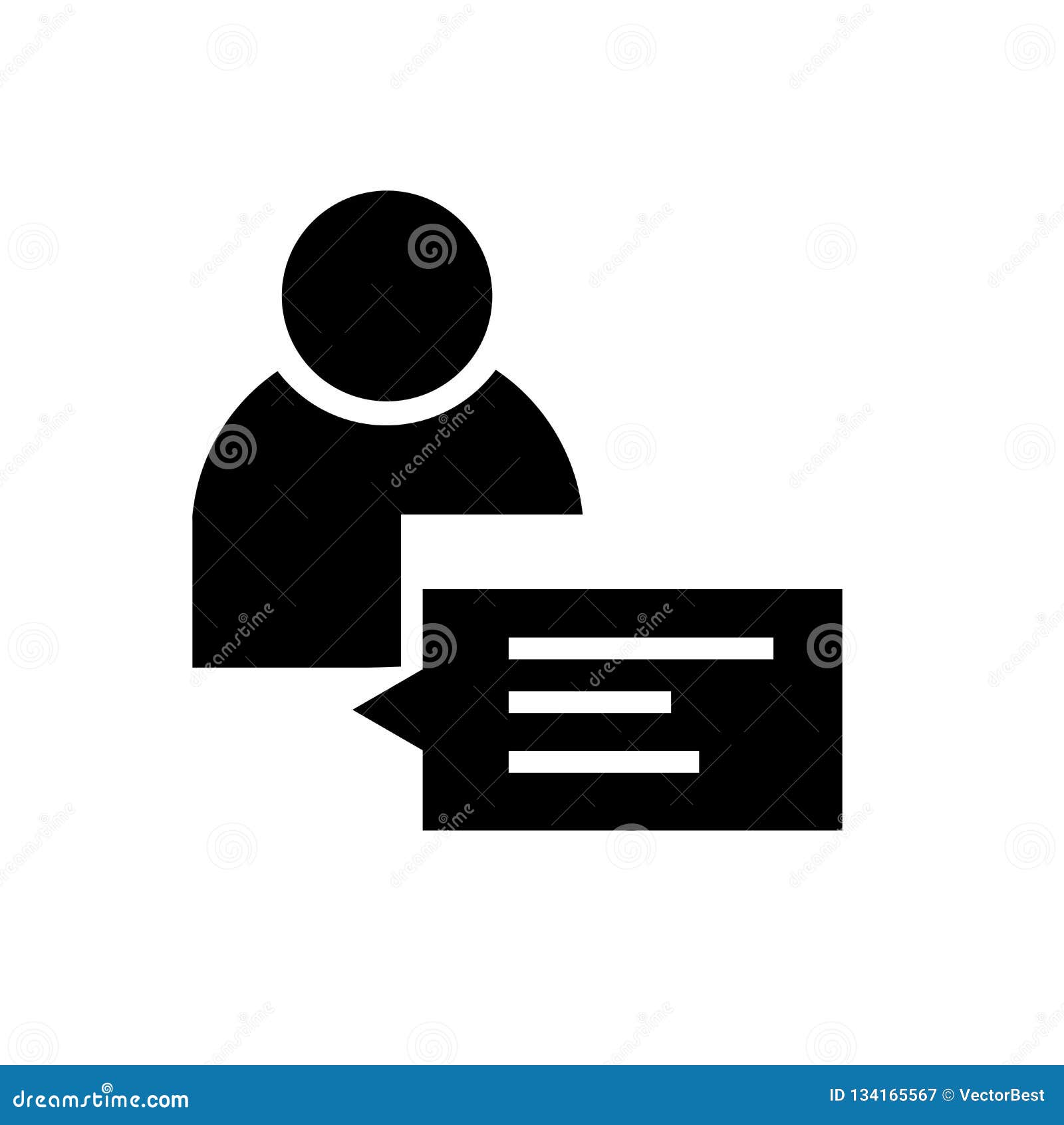 Monologue Icon On White Background. Simple Element Illustration From ...