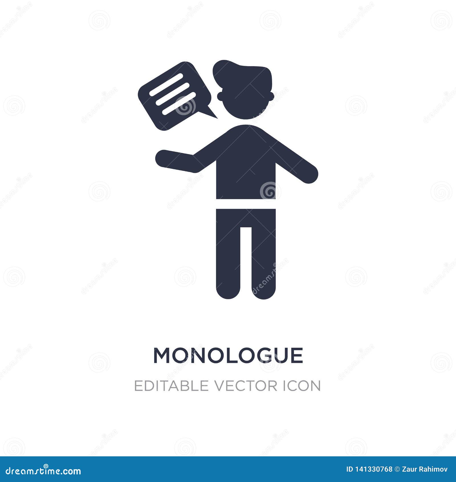 Monologue Icon On White Background. Simple Element Illustration From ...
