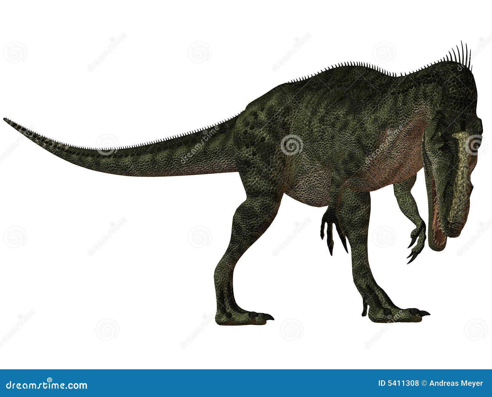 Monolophosaurus-3D Dinosaur Stock Illustration - Illustration of dead ...
