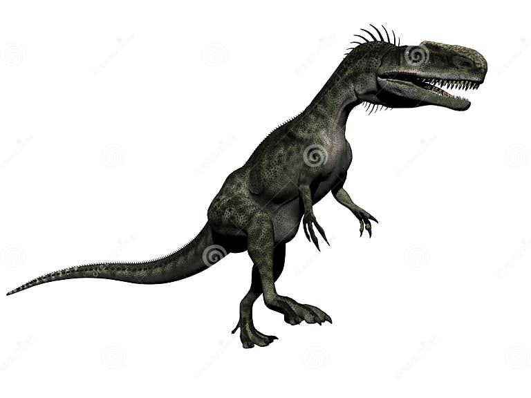 Monolophosaurus Dinosaur - 3d Render Stock Illustration - Illustration ...