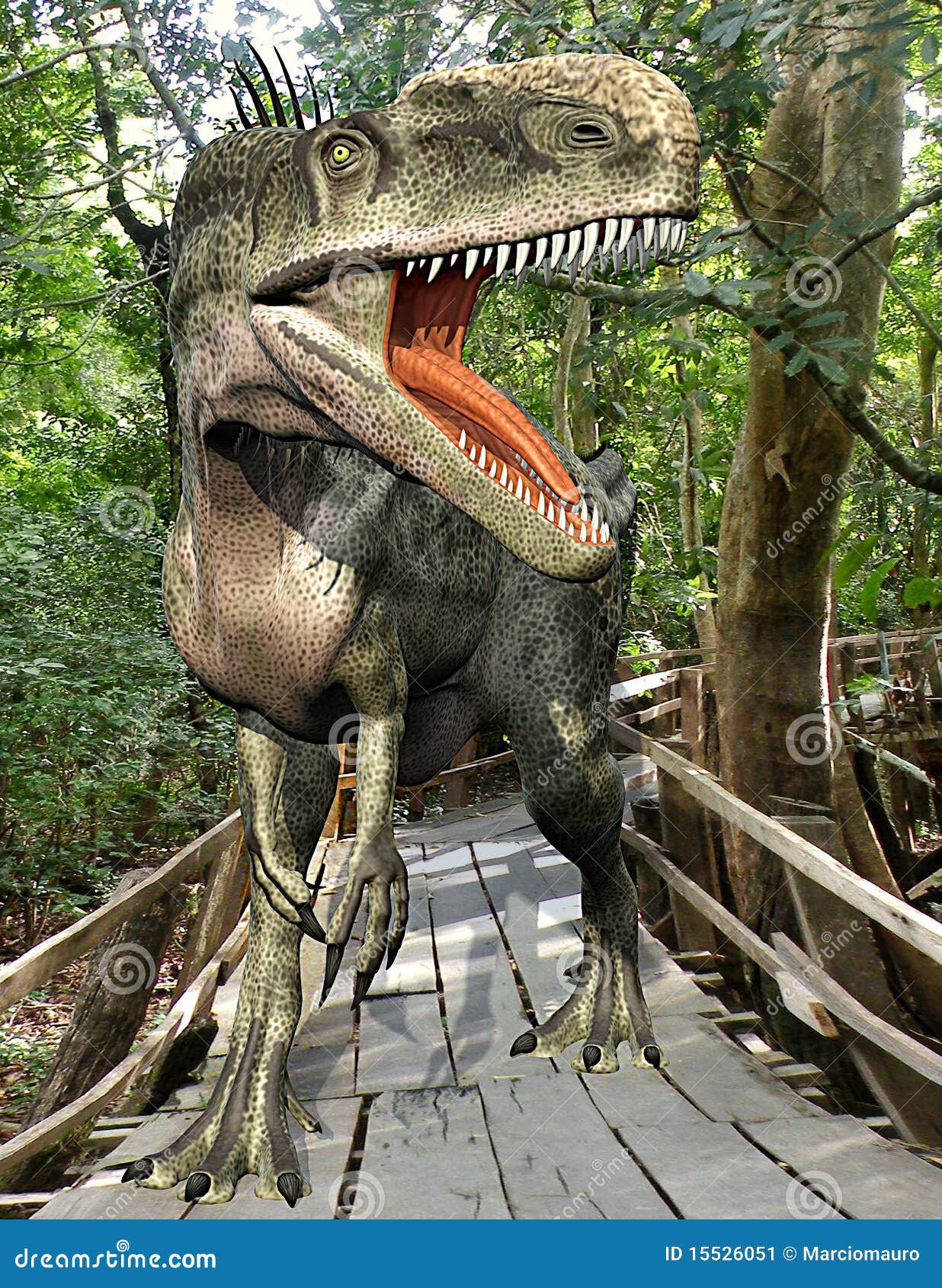 Monolophosaurus Close Up Full Body Stock Photo | CartoonDealer.com ...