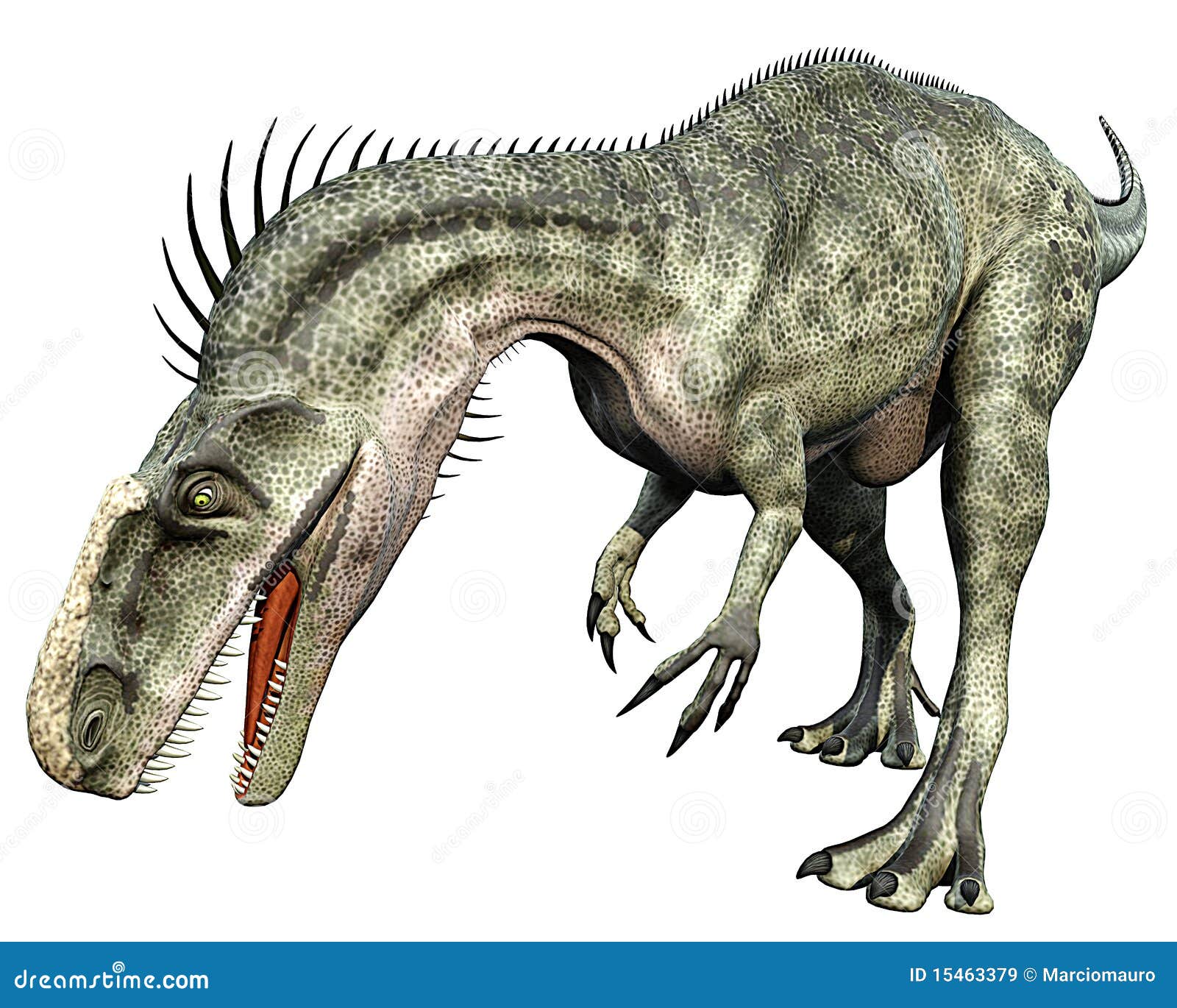 Monolophosaurus Close Up Full Body Stock Photo | CartoonDealer.com ...