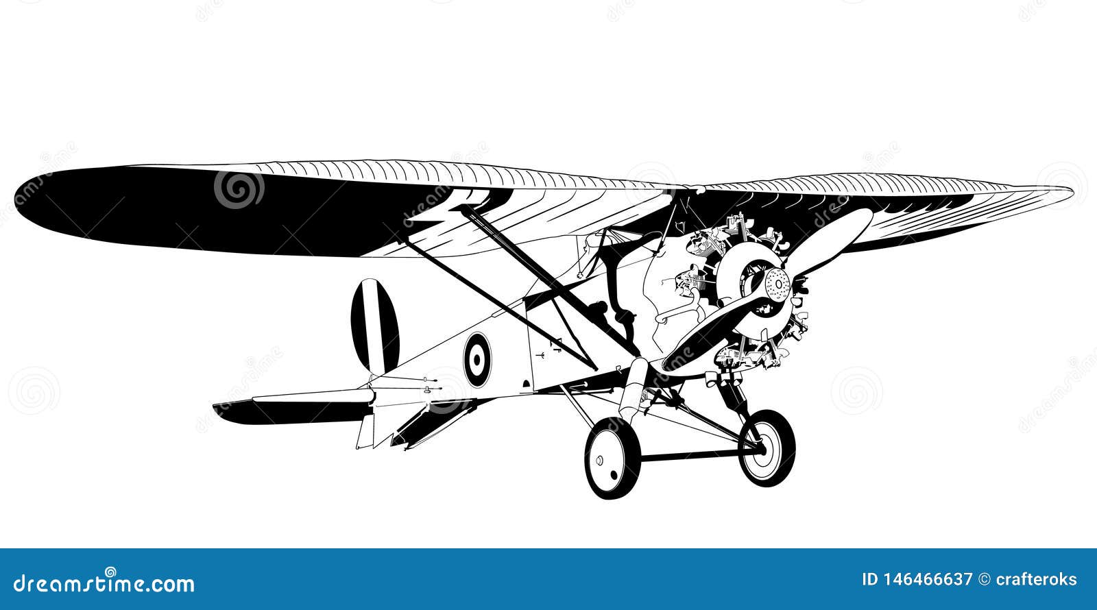 Monoplane Vector Eps Hand Drawn, Vector, Eps, Logo, Icon, Crafteroks ...