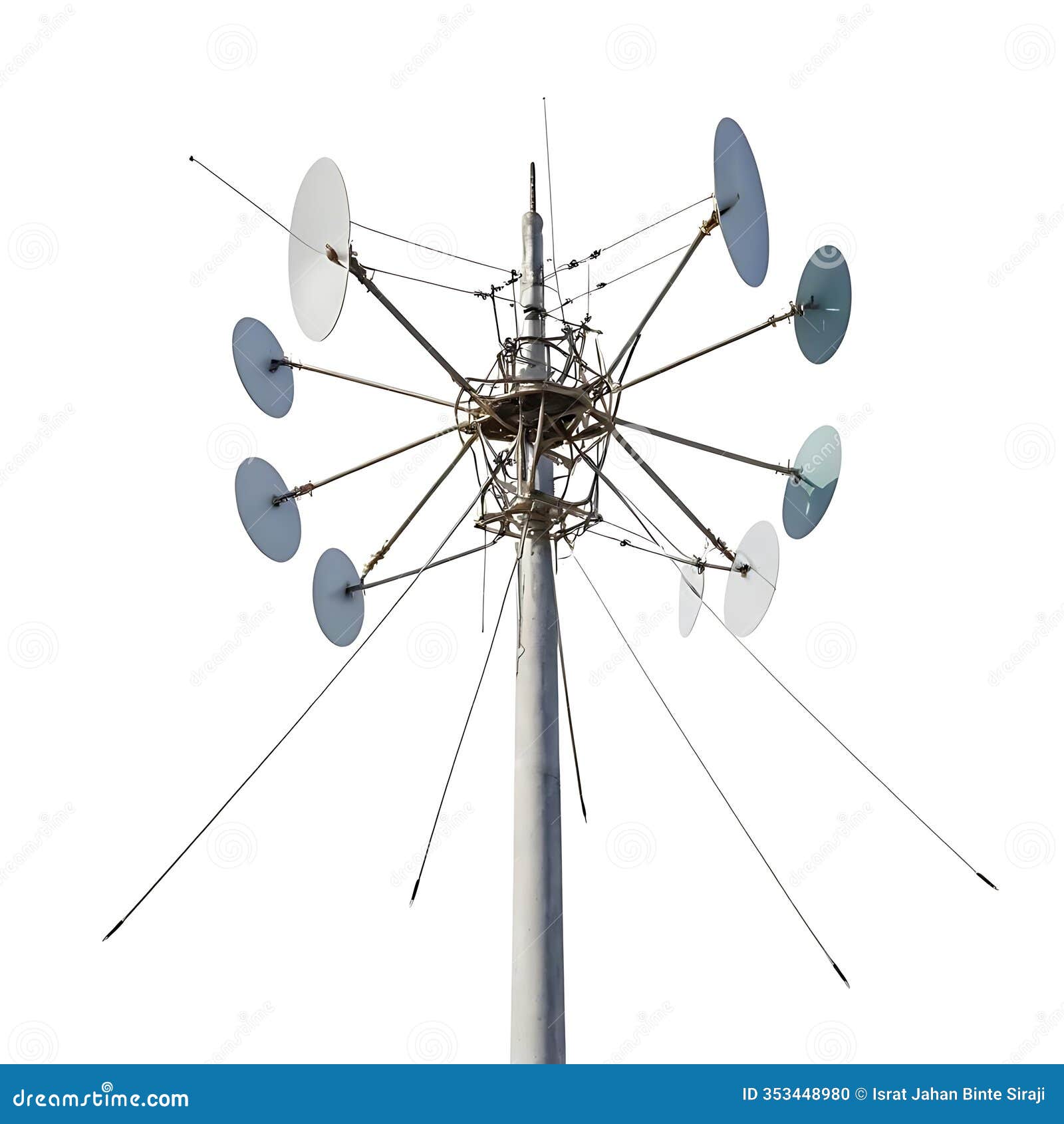 Monopole Antenna Isolated on a White Background Stock Illustration ...