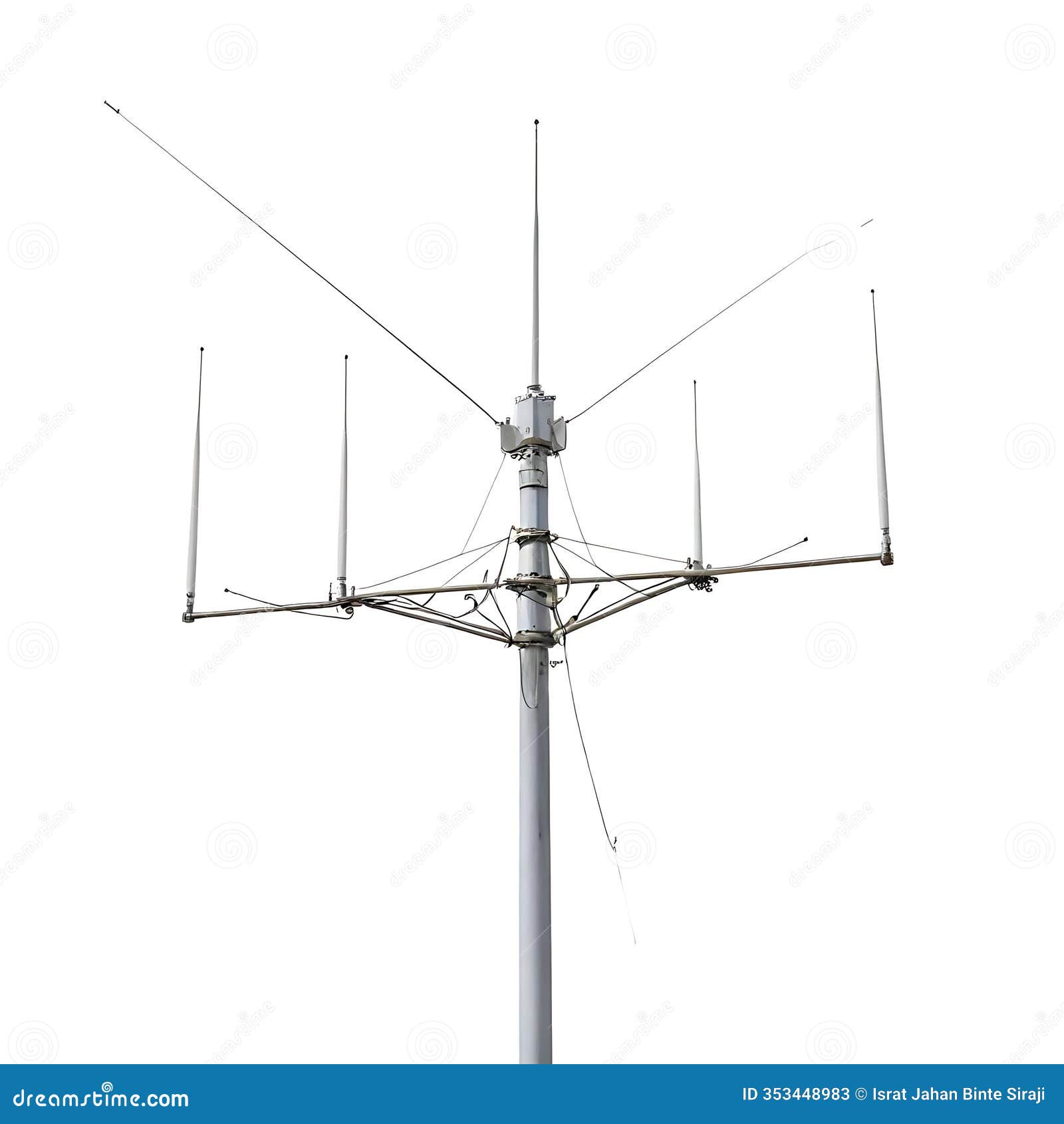 Monopole Antenna Isolated on a White Background Stock Illustration ...