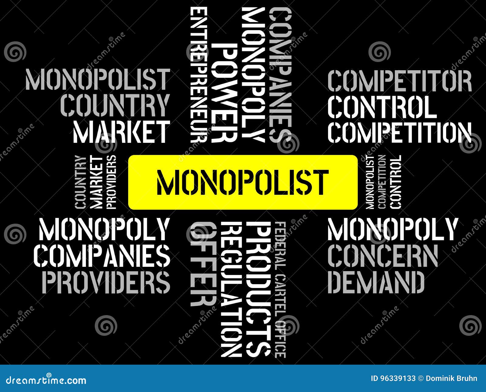 MONOPOLIST - Image With Words Associated With The Topic MONOPOLY, Word ...