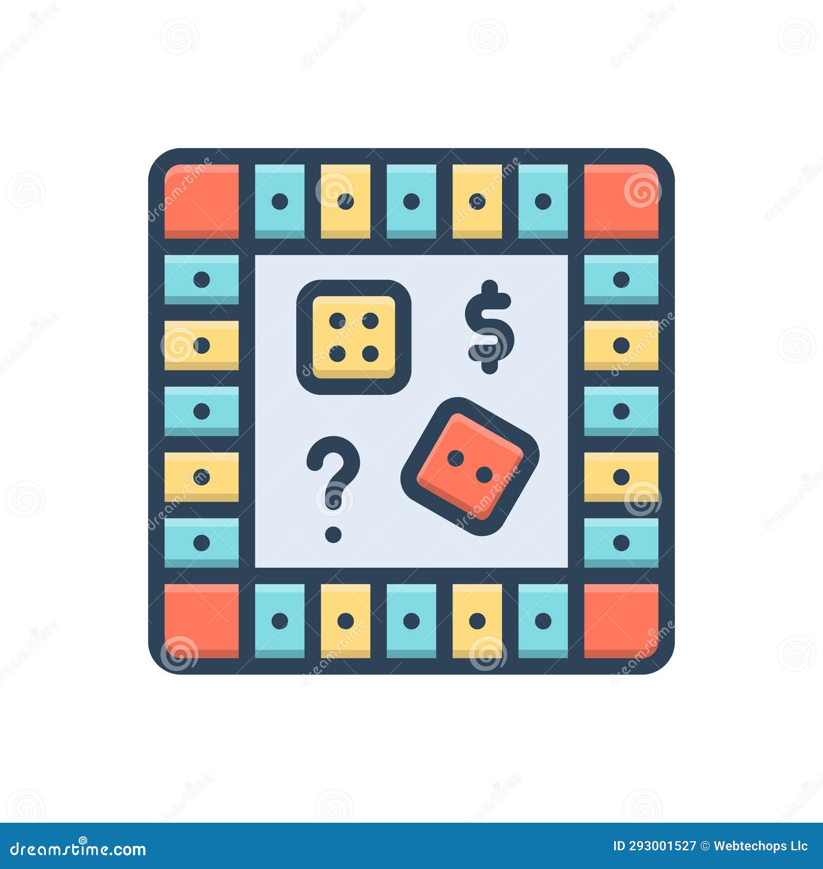 Color Illustration Icon for Monopoly, Sport and Game Stock Illustration ...