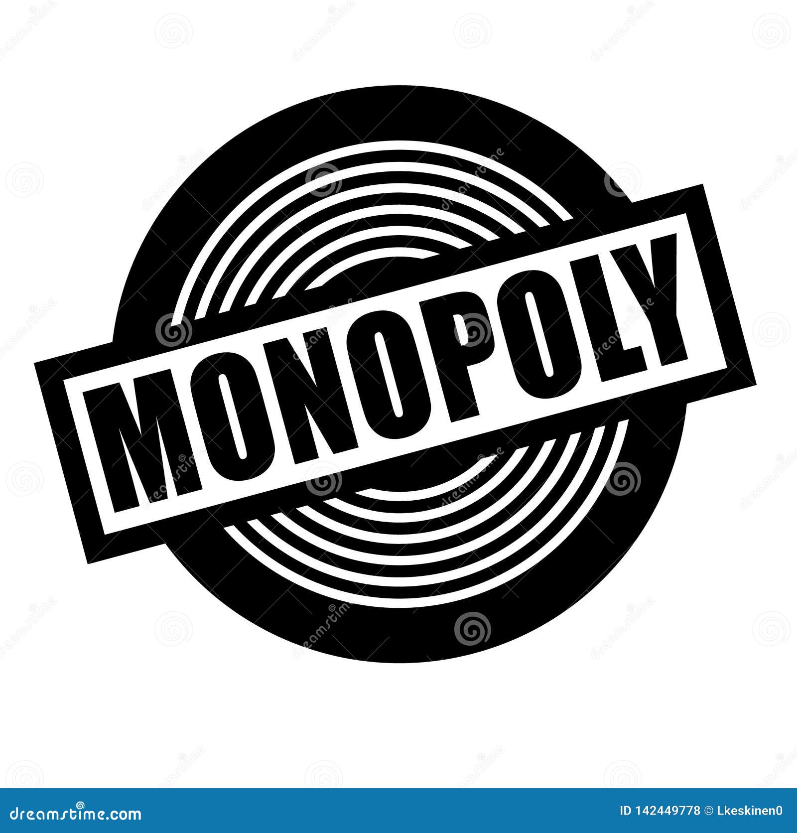 Monopoly Stamp On White Vector Illustration | CartoonDealer.com #142449778