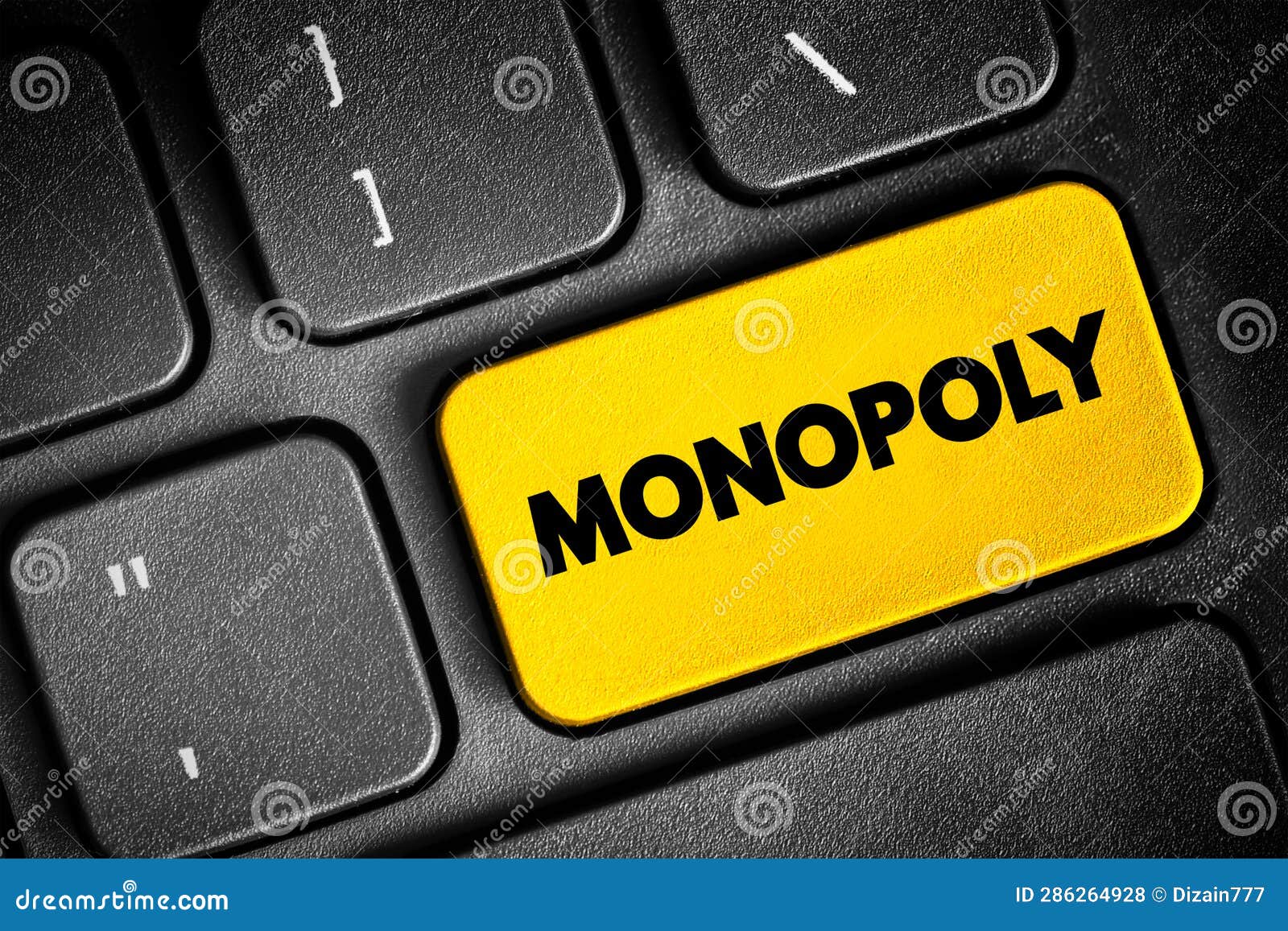 Monopoly Text Button on Keyboard, Concept Background Stock Illustration ...
