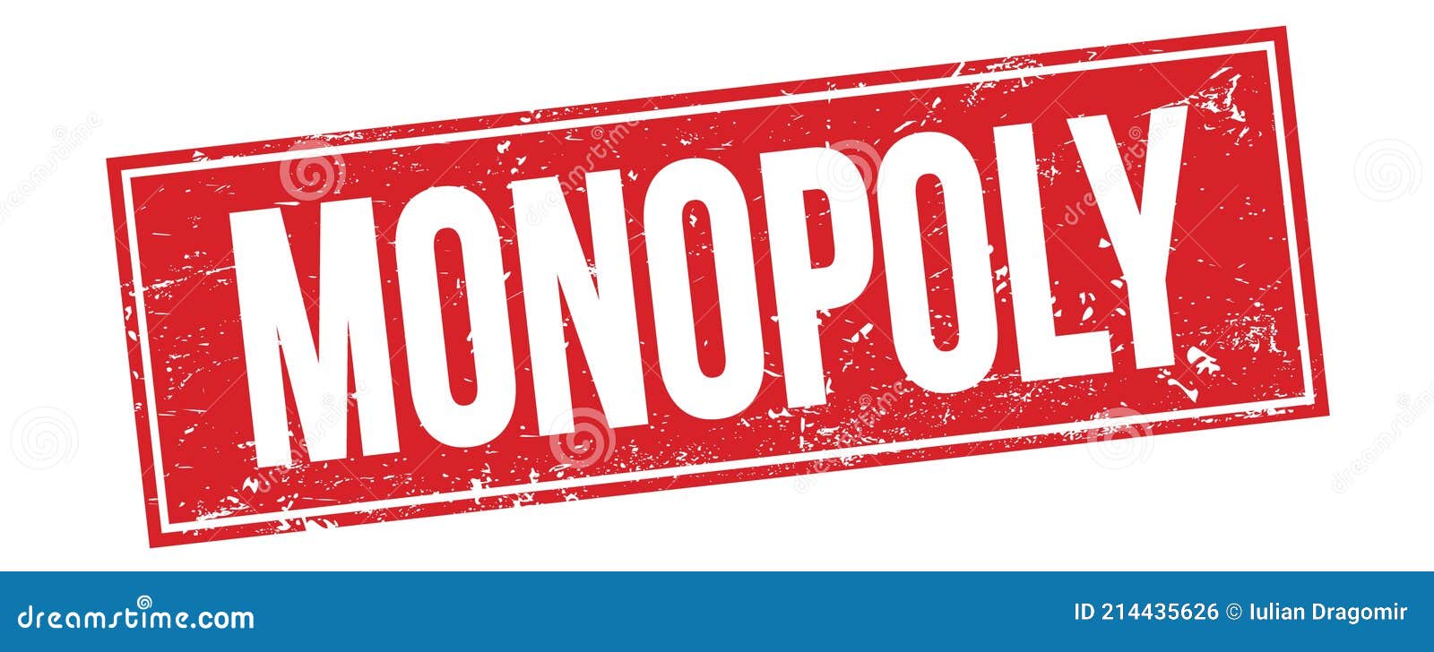 MONOPOLY Text on Red Grungy Rectangle Stamp Stock Illustration ...