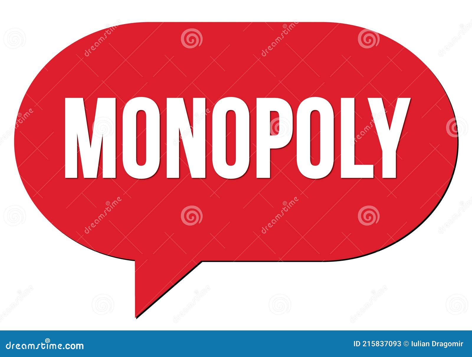MONOPOLY Text Written in a Red Speech Bubble Stock Illustration ...