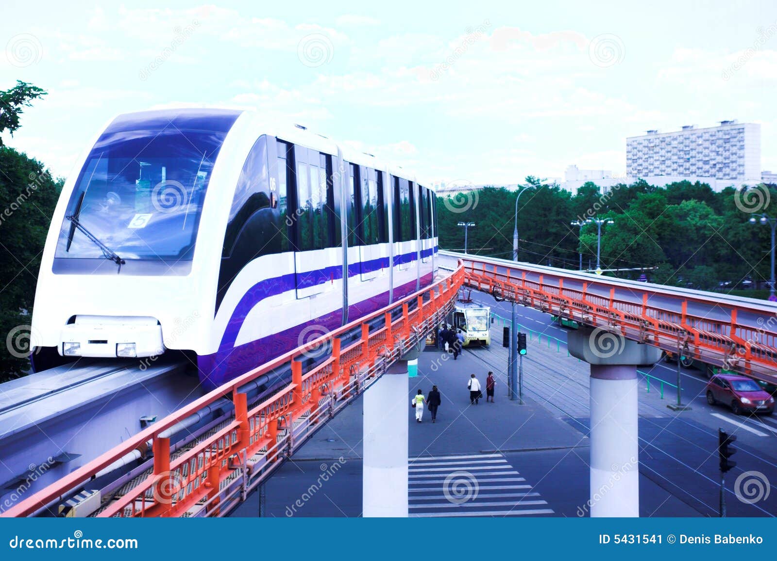 Monorail Fast Train on Railway Stock Image - Image of passenger ...