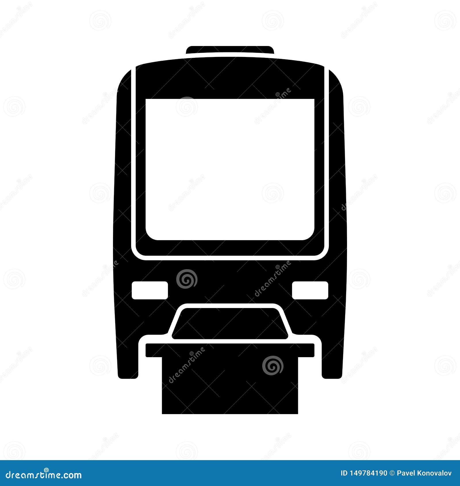 Monorail Icon Front View stock vector. Illustration of metro - 149784190