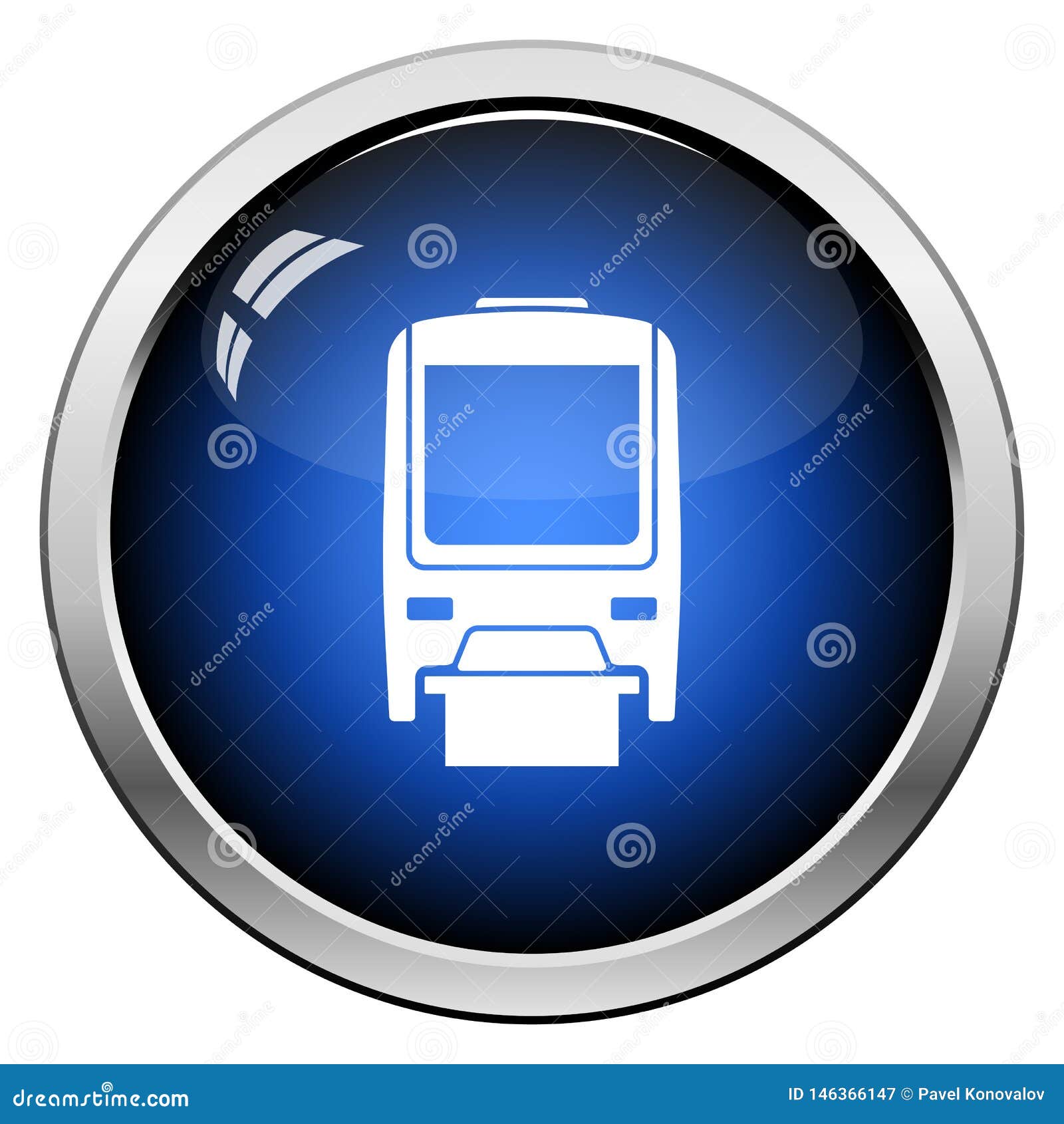 Monorail icon front view stock vector. Illustration of vector - 146366147
