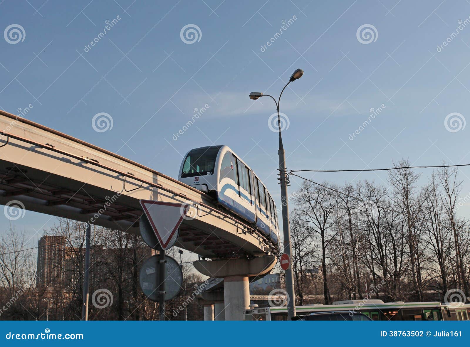 Monorail road in Moscow editorial photography. Image of russia - 38763502