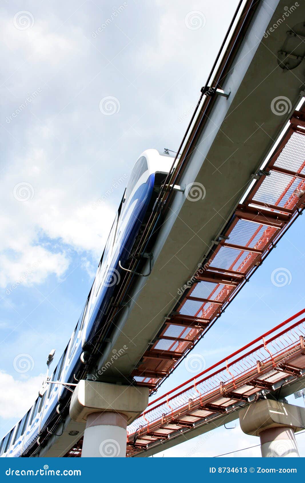Monorail train stock image. Image of downtown, rapid, futuristic - 8734613