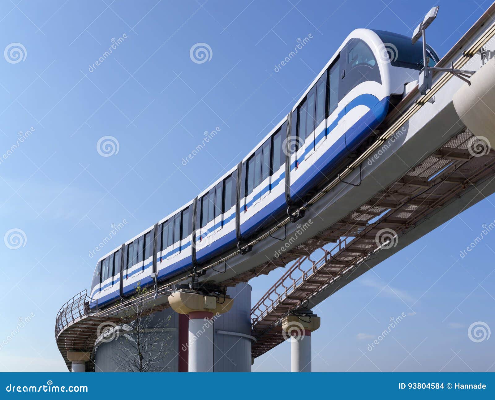 Monorail train against sky stock photo. Image of electric - 93804584