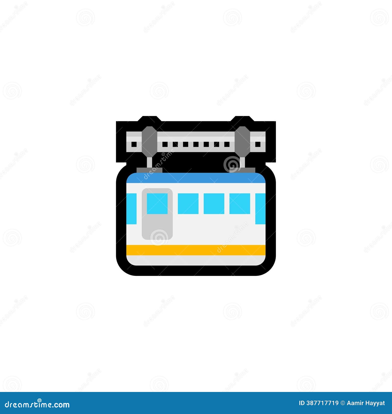 Monorail Train Thin Line Icon, Public Transport Concept, Monorail ...