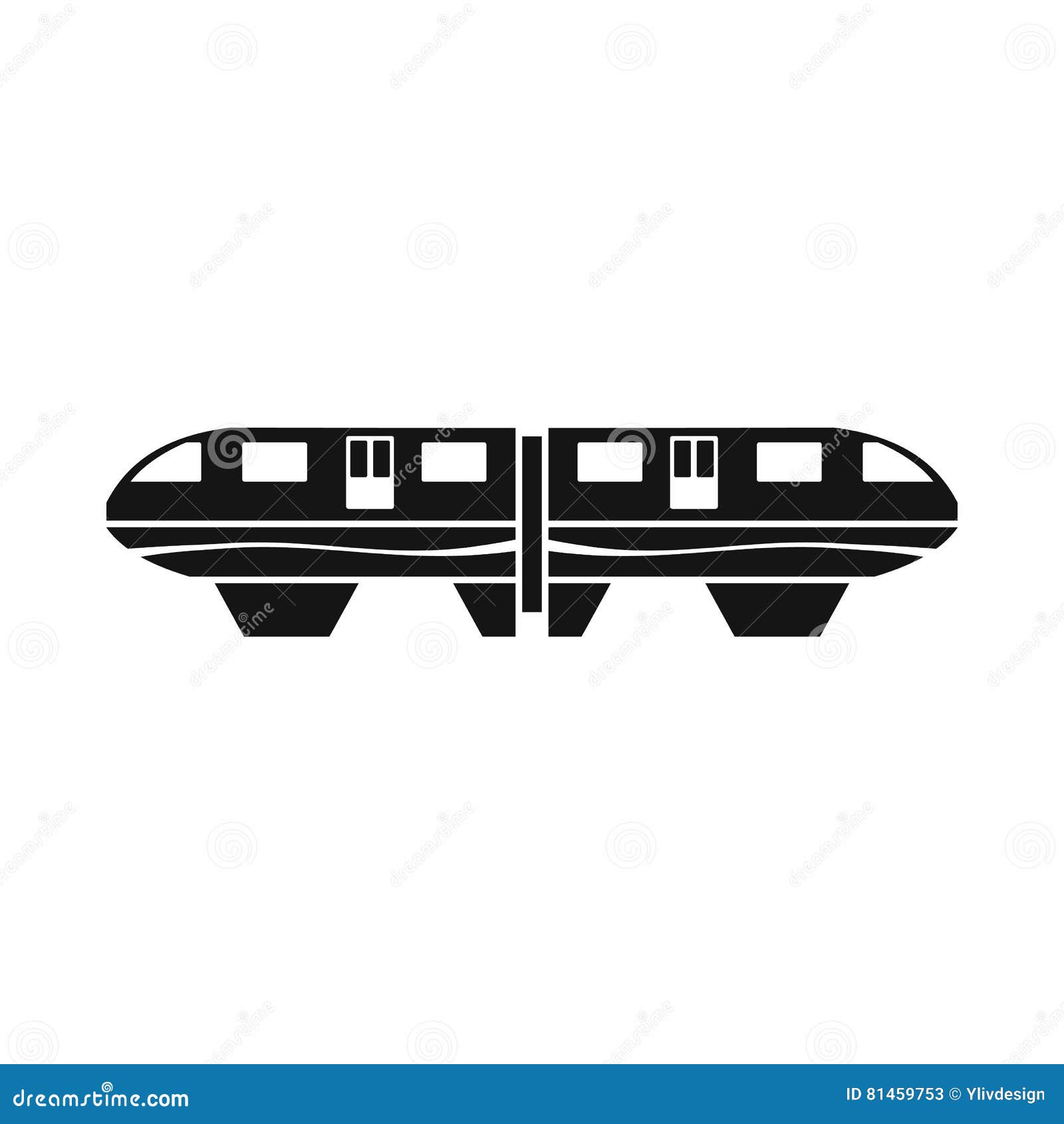 Monorail Train Icon, Simple Style Stock Vector - Illustration of scence ...