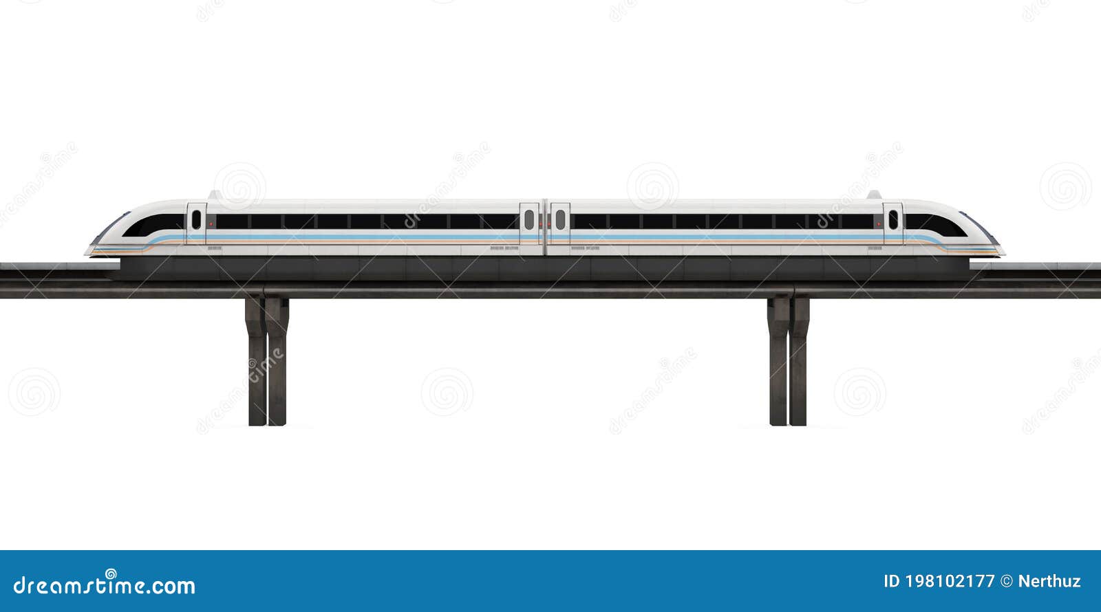 Monorail Train Isolated stock illustration. Illustration of isolated ...