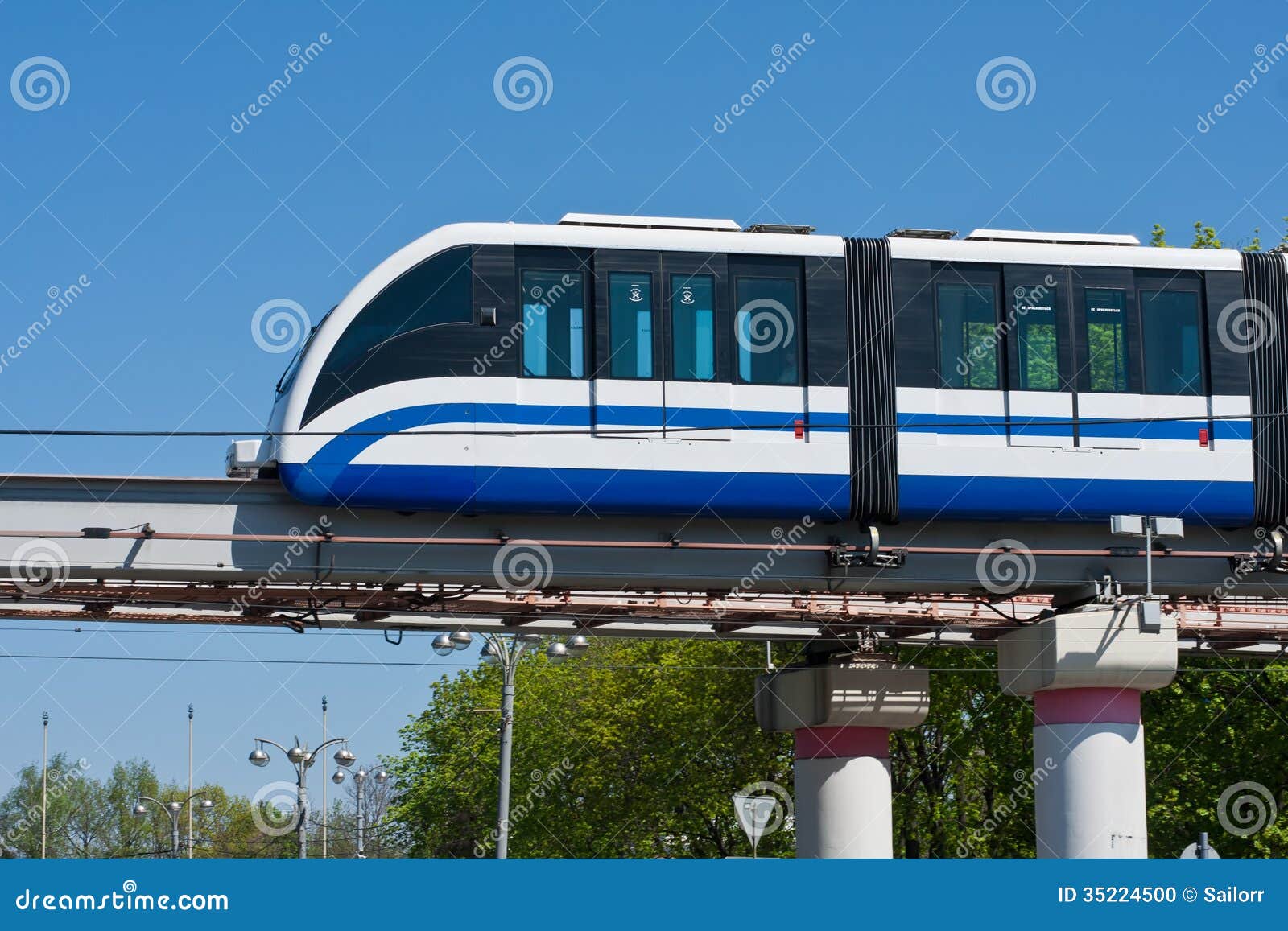 Monorail train stock photo. Image of public, travel, architecture ...