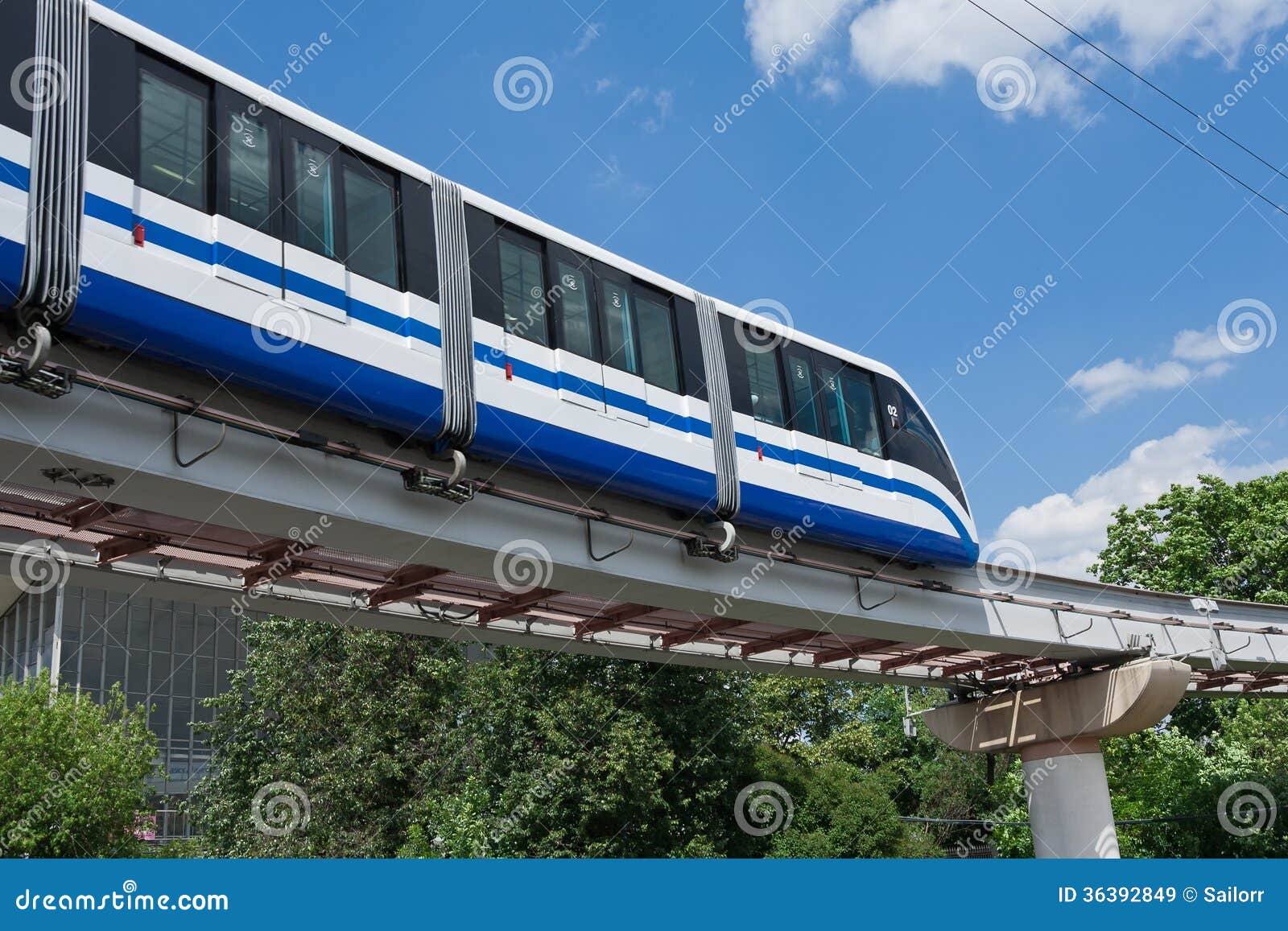 Monorail train stock image. Image of urban, transportation - 36392849