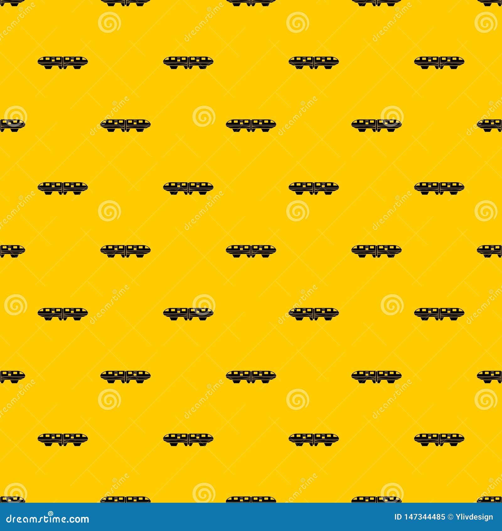 Monorail Train Pattern Vector Stock Vector - Illustration of fast ...
