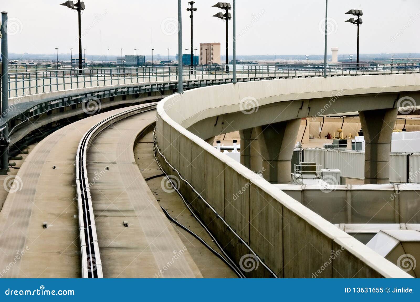Monorail train route stock image. Image of curve, metal - 13631655