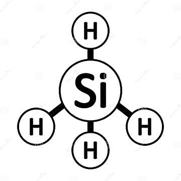 Monosilane molecule icon stock illustration. Illustration of molecules ...