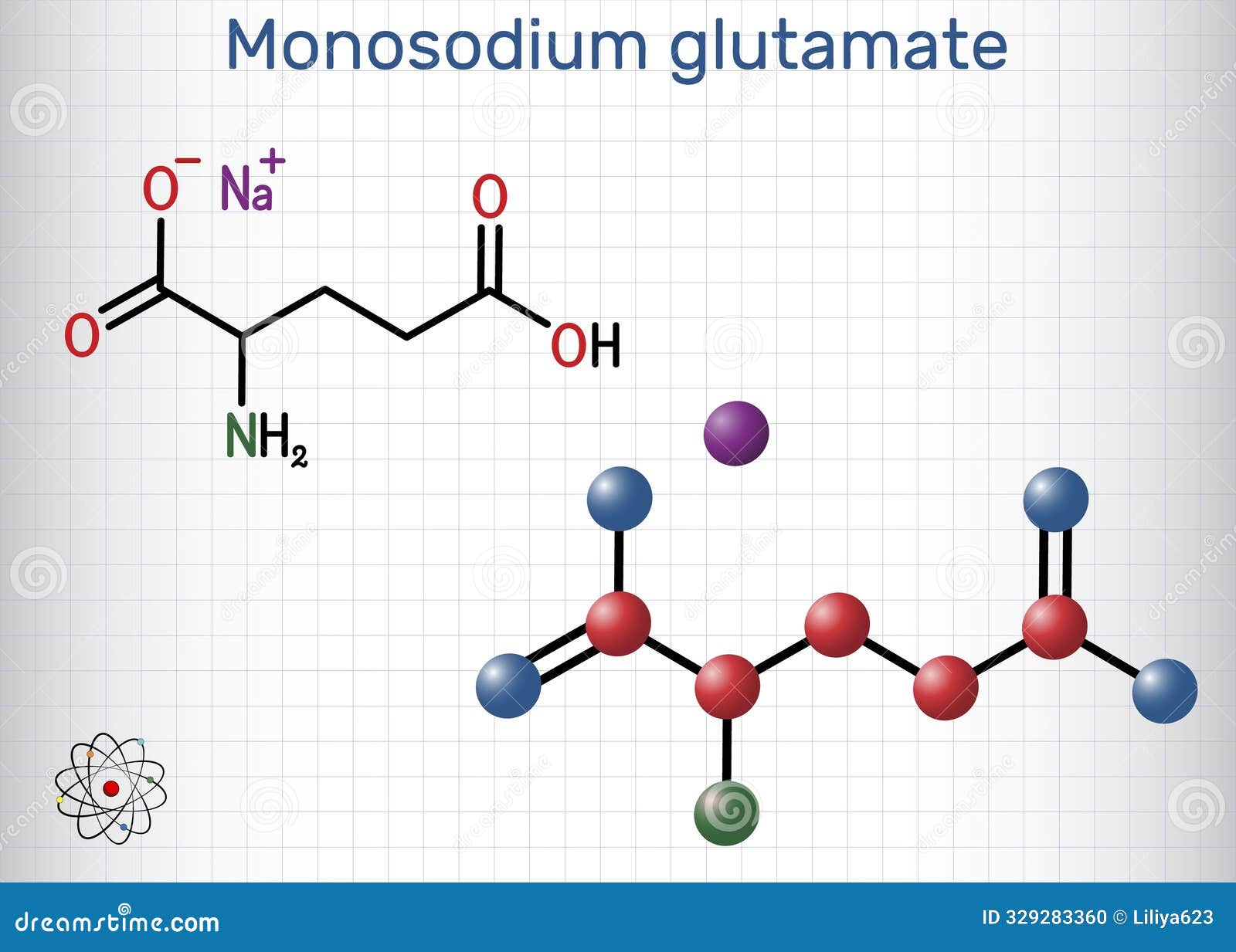 Monosodium Glutamate, MSG, Sodium Glutamate Molecule. It Is Flavor ... Monosodium Glutamate, MSG, Sodium Glutamate Molecule. It Is Flavor ...