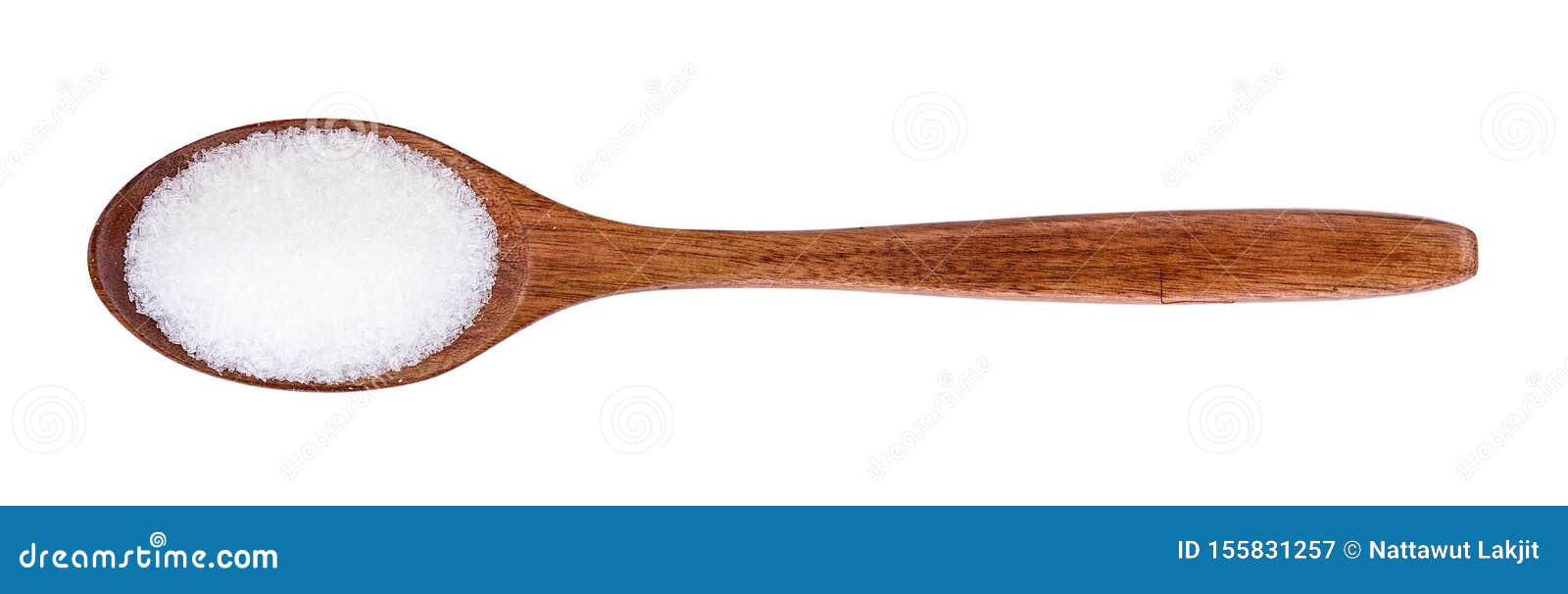MonosodiumGlutamate MSG or E621 in Spoon on White Stock Image - Image ...