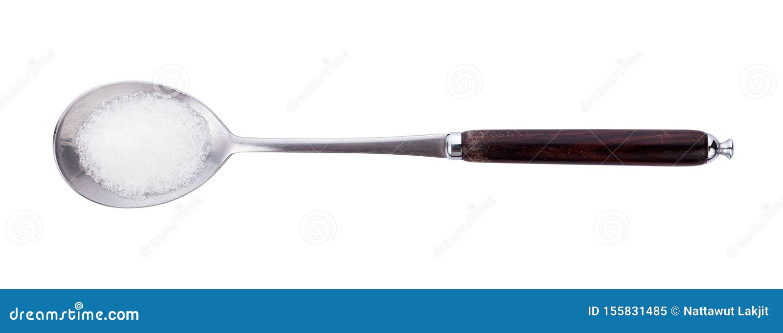 MonosodiumGlutamate MSG or E621 in Spoon on White Stock Image - Image ...